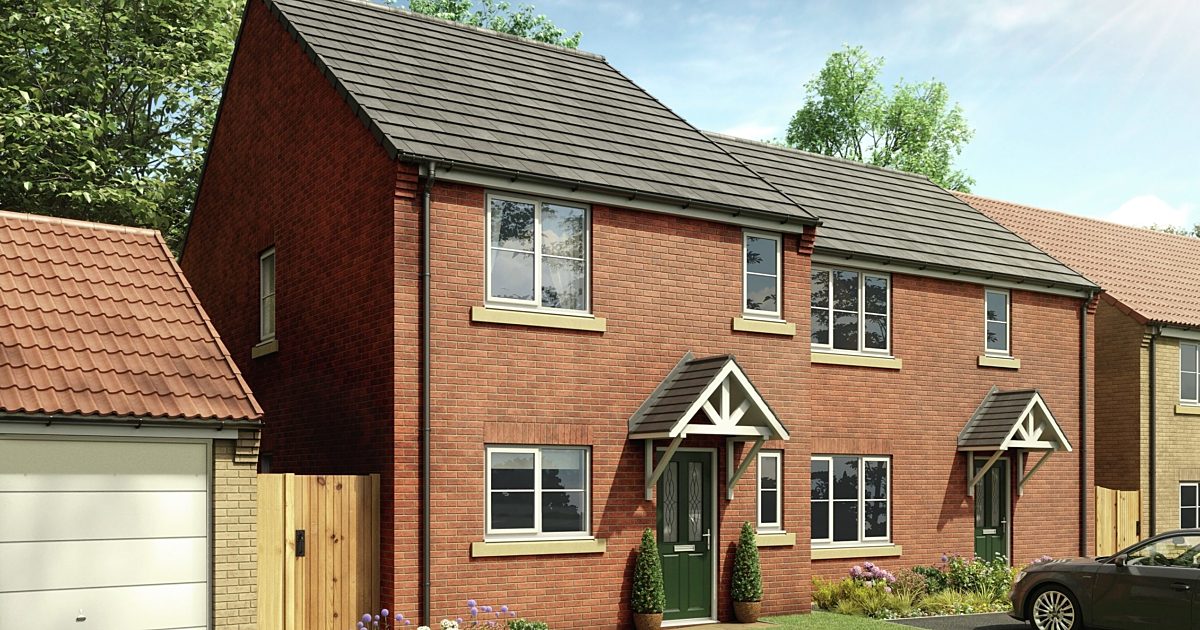 New build 3 bedroom link-detached house in Middle Deepdale
